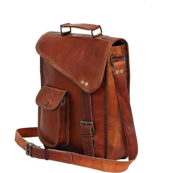 Bags | Leather Satchel Tablet Bag Laptop Case Office Briefcase ...